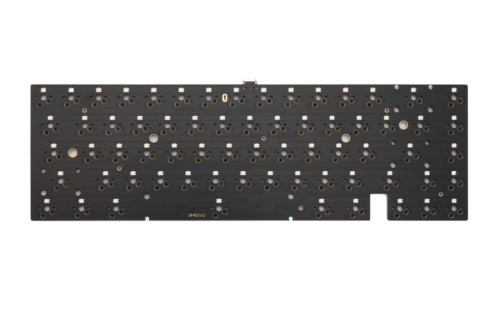 bm65rgb bm65 rgb 65% hot swappable Custom Mechanical Keyboard PCB prog ...