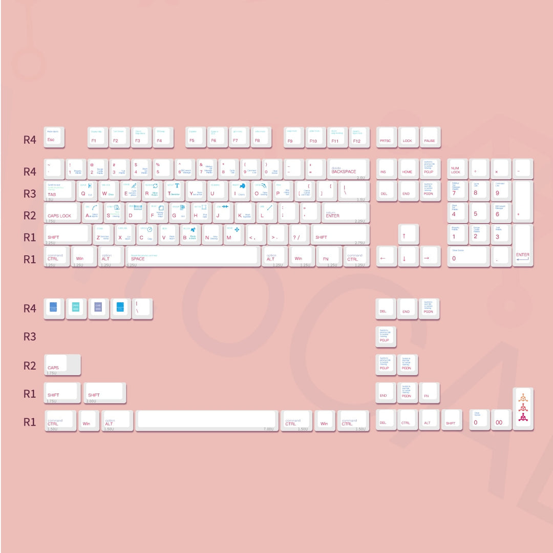 LOOP CAD Shortcut Key Hotkey Set Cherry profile Dye Sub Keycap Set thi ...