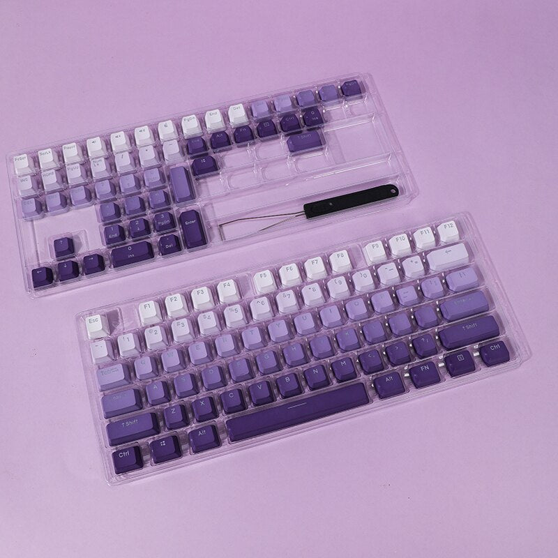 Secret Fragrance Purple Gradient Keycap Dip Dye Doubleshots PBT for ke ...