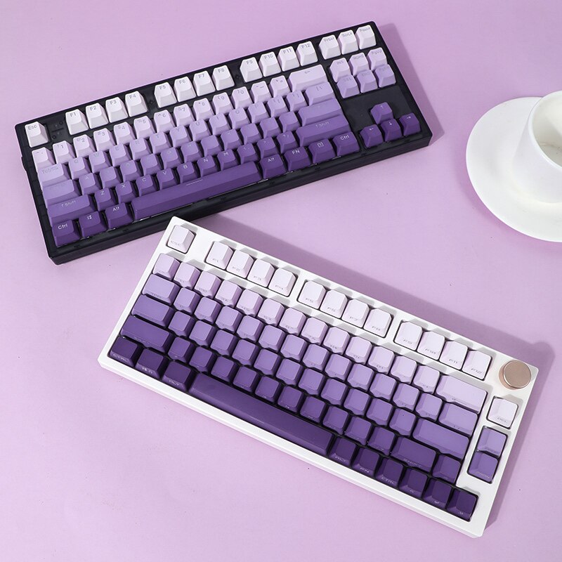 Secret Fragrance Purple Gradient Keycap Dip Dye Doubleshots PBT for ke ...