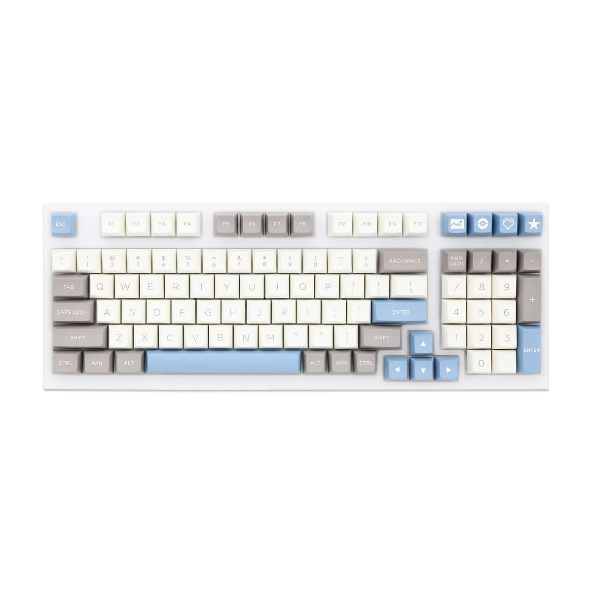 WM OSA Profile Elegant Grey PBT doubleshot keycap for mx stem keyboard ...