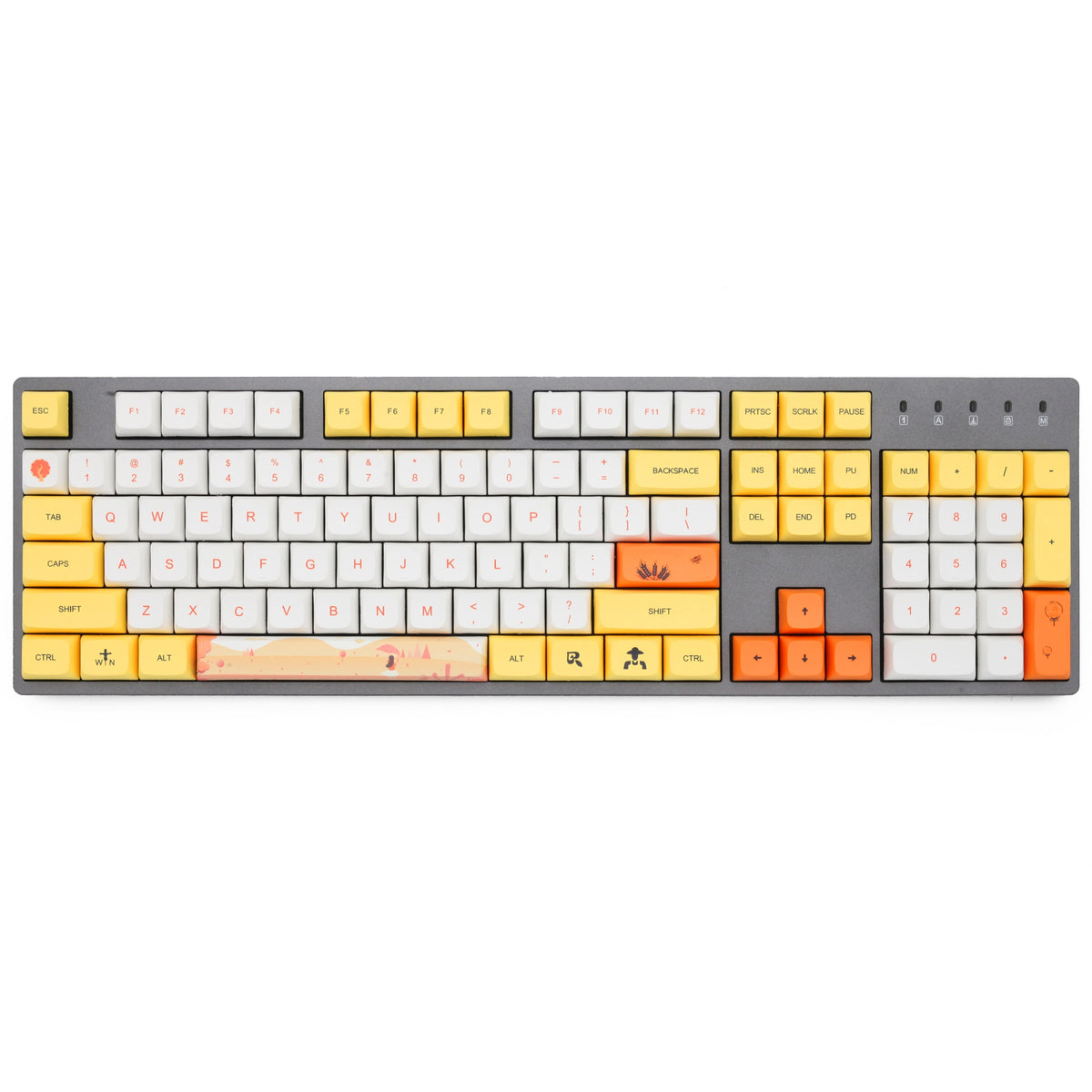 XDA V2 profile Dye Sub Keycap Set thick PBT Sense of Autumn for keyboa ...