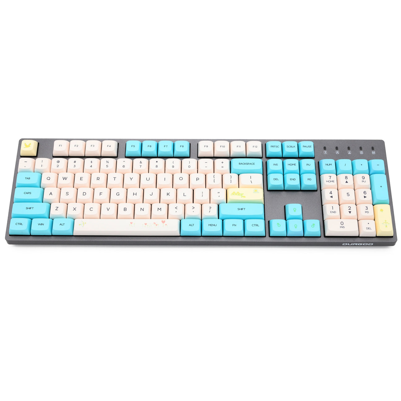 XDA V2 profile Dye Sub Keycap Set thick PBT Spring Birds for keyboard ...
