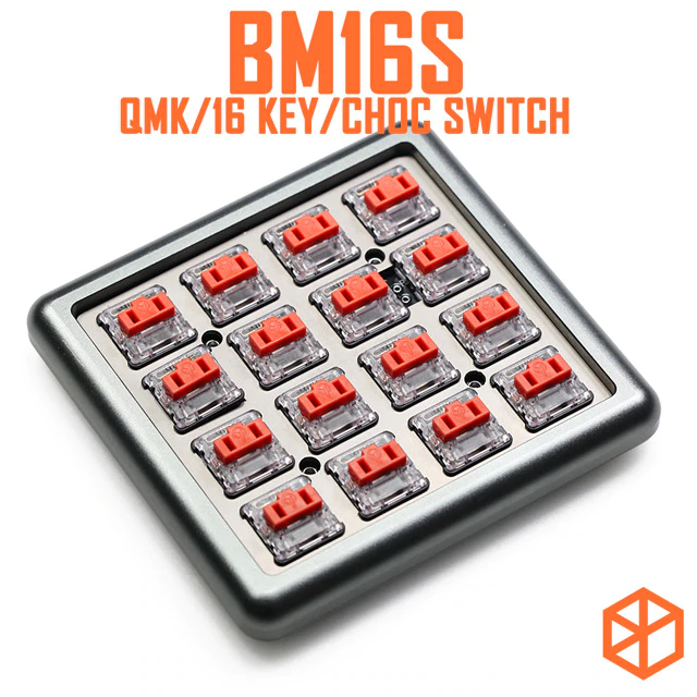 bm16s 16 keys PCB choc switch programmed numpad layouts qmk firmware r ...