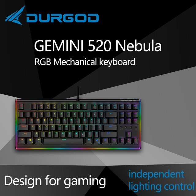 durgod 87 gemini 520 Nebula rgb mechanical lighting keyboard cherry mx ...