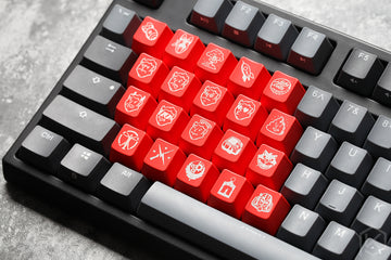 Novelty Shine Through Keycaps ABS Etched fallout 4 pip boy nuca cola b ...