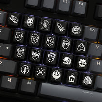 Novelty Shine Through Keycaps ABS Etched fallout 4 pip boy nuca cola b ...