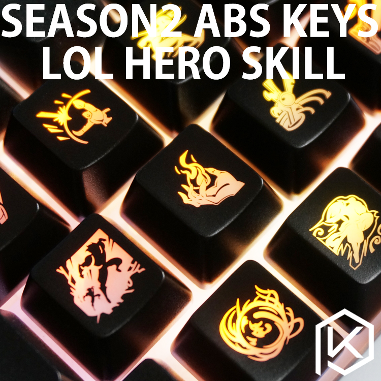 LOL Champion Skills and Summoner Spells backlit keycaps ABS laser-etch ...