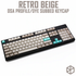 dsa profile Dye Sub Keycap Set PBT plastic retro beige for mechanical ...