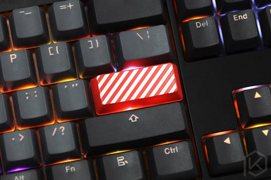 Novelty Shine Through Keycaps ABS Etched, Shine-Through stripe red for ...