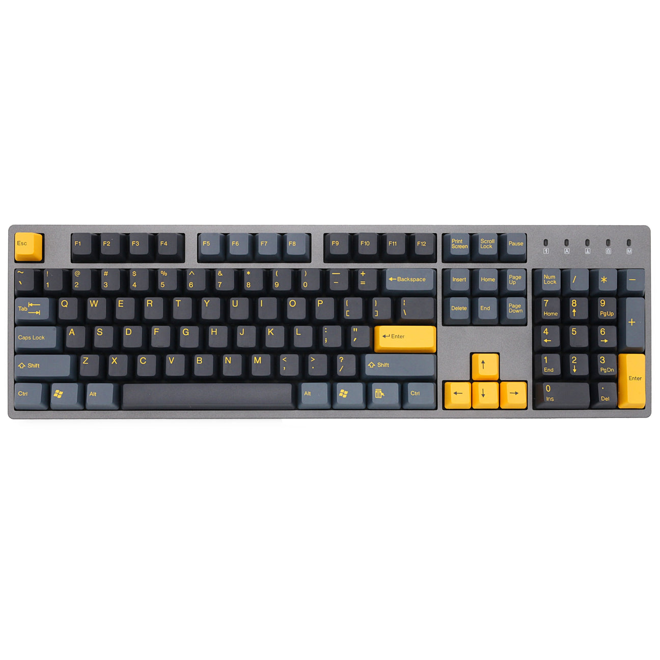 taihao abs double shot keycaps midnight color of black yellow 104 ansi ...