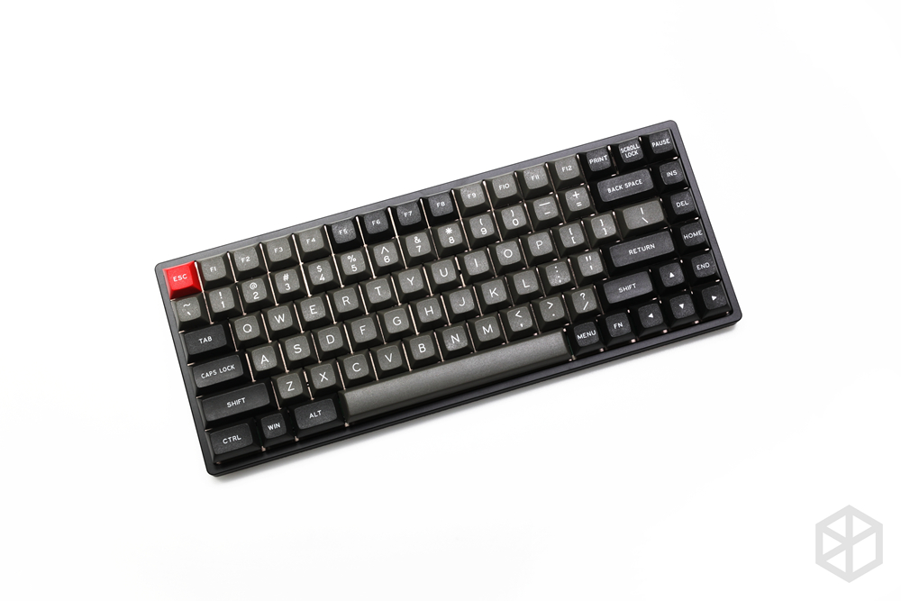 Anodized Aluminium flat case with metal feet for custom mechanical key ...